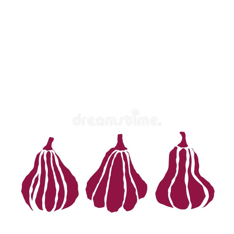 Artistic Representation of Three Distinct Squashes Showcasing Vibrant ...