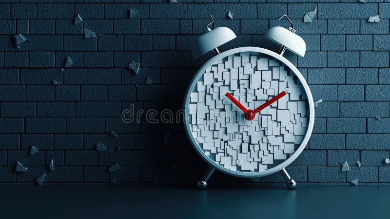 An Artistic Representation of Time, Featuring a Fragmented Clock ...
