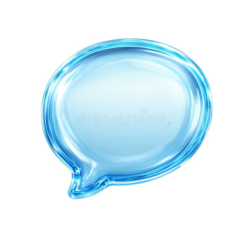 Artistic Representation of a Translucent Chat Bubble Icon in a Creative ...