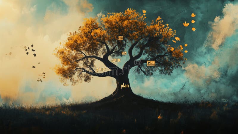 Artistic Representation of a Tree Symbolizing Growth and Planning for ...