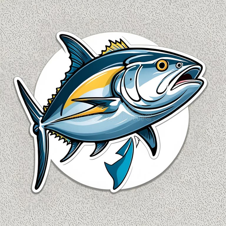 An Artistic Representation of a Tuna, Highlighting Its Powerful Form ...