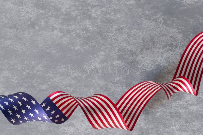 Artistic Representation of USA Flag, Gracefully Undulating on Textured ...