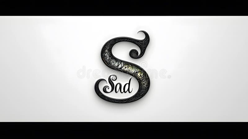 Artistic Representation of the Word Sad Stock Illustration ...