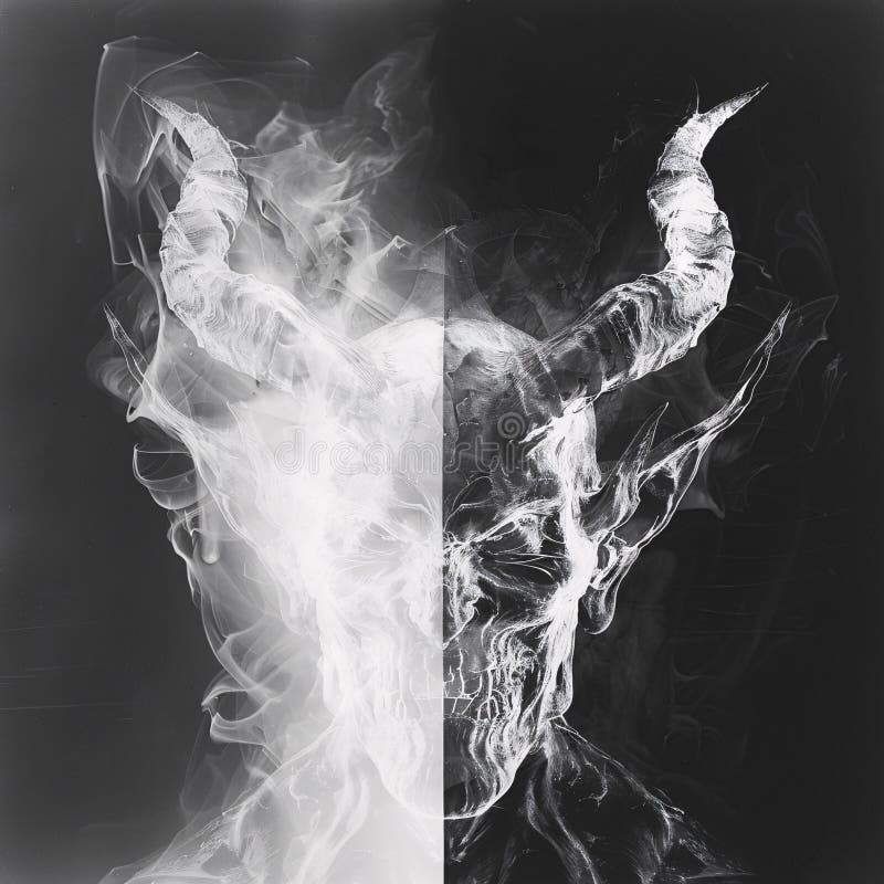 X-ray of a Skeletal Demon Haunting, Halloween Stock Illustration ...