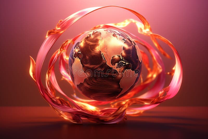 Artistic Representations of the Global Symbol of Stock Illustration ...