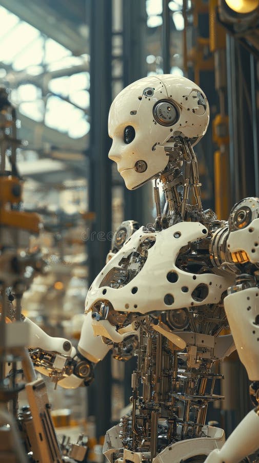 Artistic Robotic Form with Exposed Mechanical Details Stock ...