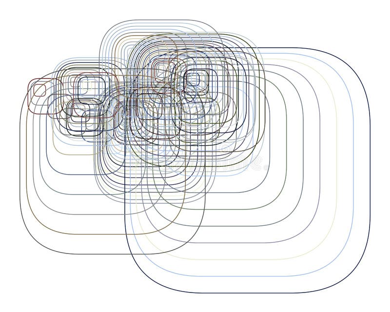 Artistic Rounded Rectangle Background Pattern Abstract. Digital ...