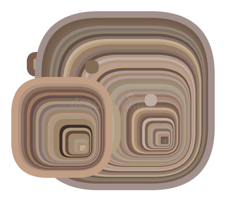 Artistic Rounded Rectangle Background Pattern Abstract. Illustration ...