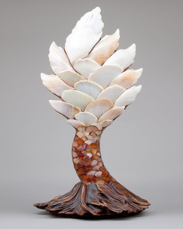 Artistic Seashell Sculpture Stock Illustration - Illustration of shell ...