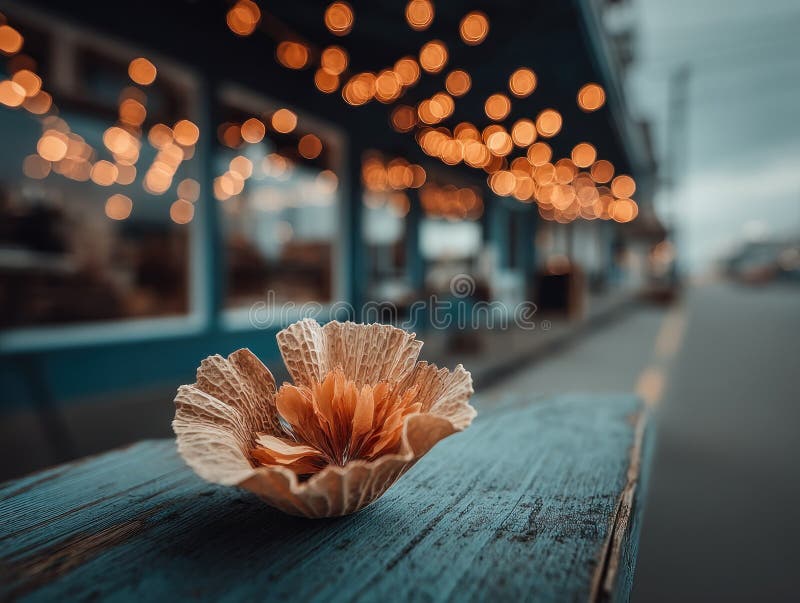 An Artistic Shot of an Empty Peanut Shell on a Table Stock Photo ...
