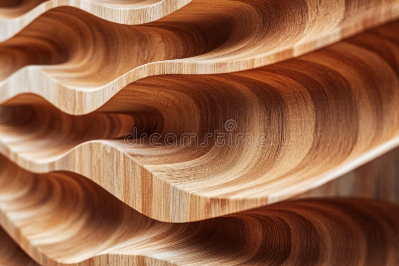 Waves of Cladding Boards in Studio Stock Illustration - Illustration of ...