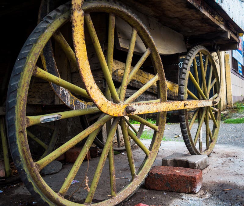Artistic Shot of Wheels of Hand Cart. Uttarakhand India Stock Image ...