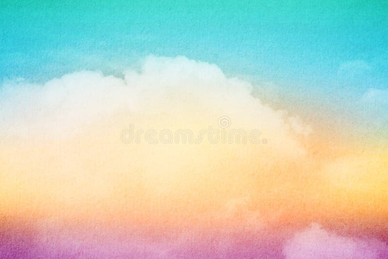 Artistic Sky and Cloud with Gradient Color and Grunge Texture Stock ...