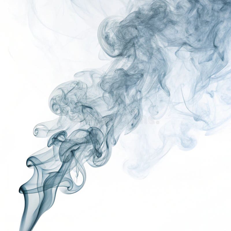 Smoke Effect Overlay Isolated on White Background Stock Illustration ...