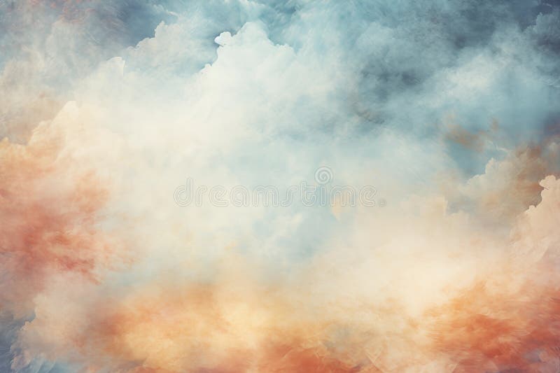 Artistic Soft Cloud and Sky with Grunge Paper Texture Generative AI ...