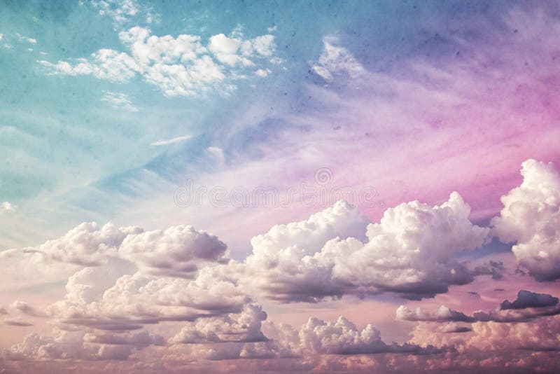 Artistic Soft Cloud and Sky with Pastel Gradient Color Stock ...