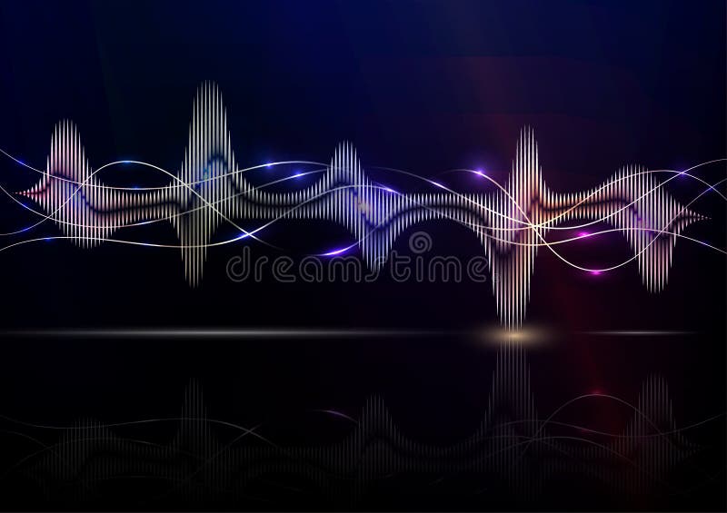Artistic Soundwave, Wave of Colored Lines, Abstract Background. Vector ...