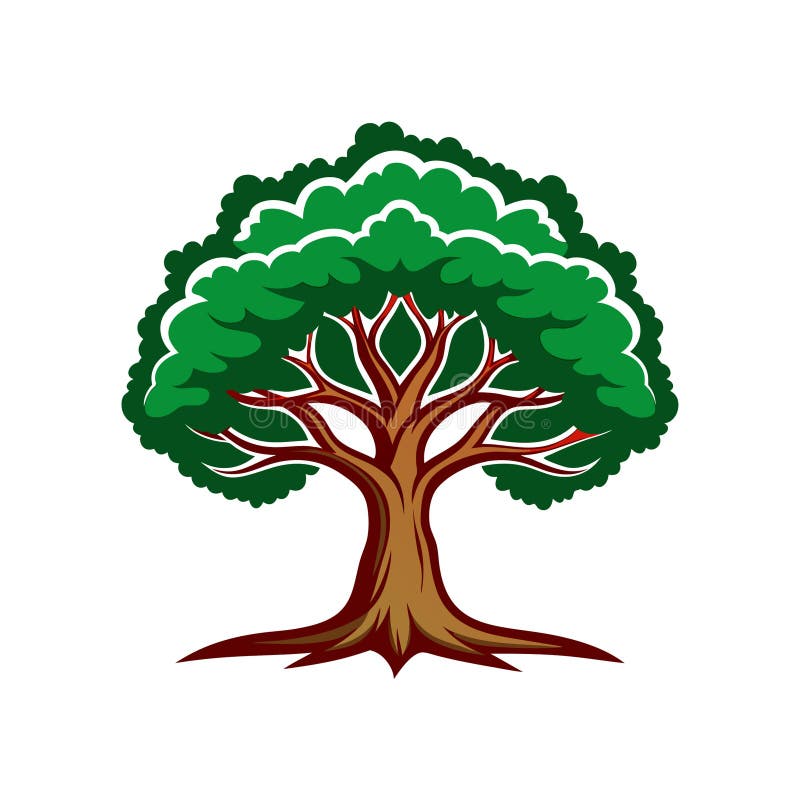 Artistic Spanish Oak Tree Design Stock Photo - Illustration of large ...