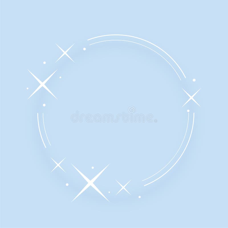 Artistic Sparkling Starry Round Border Frame with Empty Space Stock ...