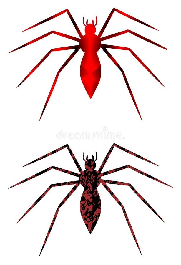 Artistic Spiders, Colors, Patterned, Isolated. Stock Illustration ...
