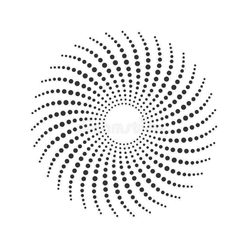 Artistic Spiral Circle Line Isolated Flat Style Stock Vector ...