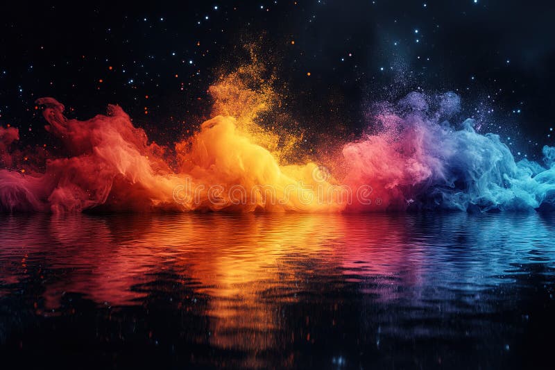 An Artistic Splash Effect Rendered on a Black Background for Dramatic ...