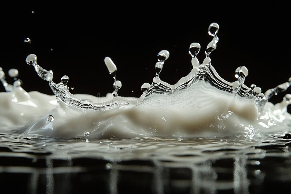 An Artistic Splash Effect Rendered on a Black Background for Dramatic ...