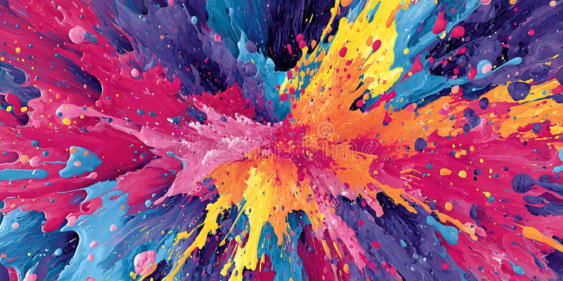 Artistic Splash of Vibrant Colors Creating a Dynamic and Visually ...