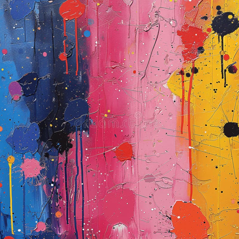 Artistic Splatter Mix Elevating Magazine Visuals. Stock Illustration ...