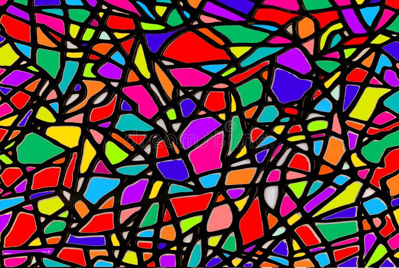 Artistic Stained Glass Window Illustration Stock Image - Image of glass ...