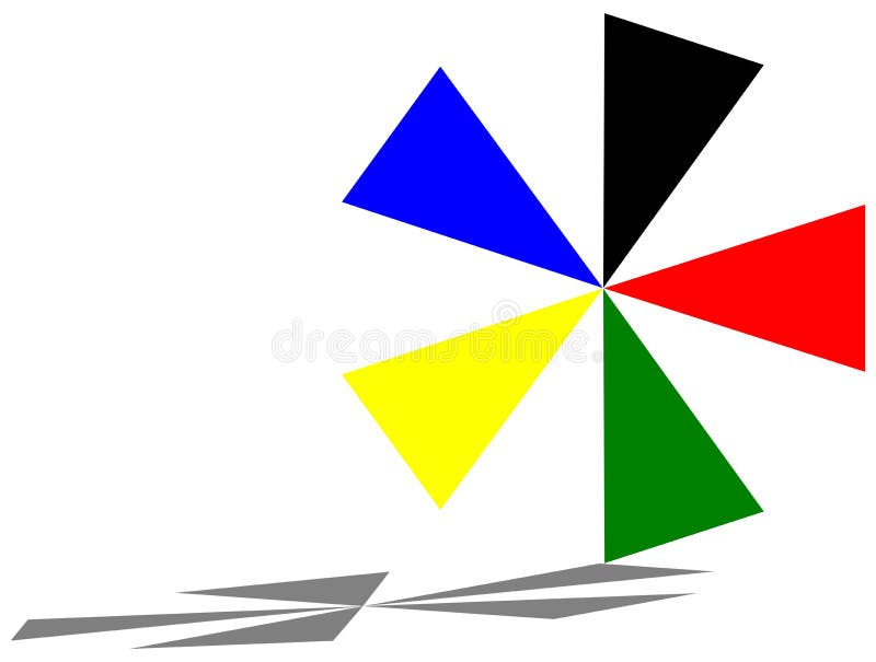 Artistic Star with Olympic Colors Stock Vector - Illustration of ...