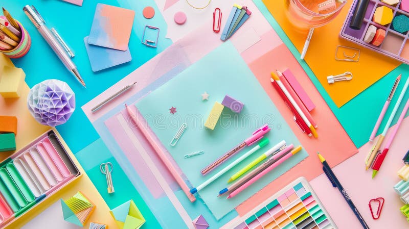 Artistic Stationery Gift Sets for Creative Minds Stock Photo - Image of ...