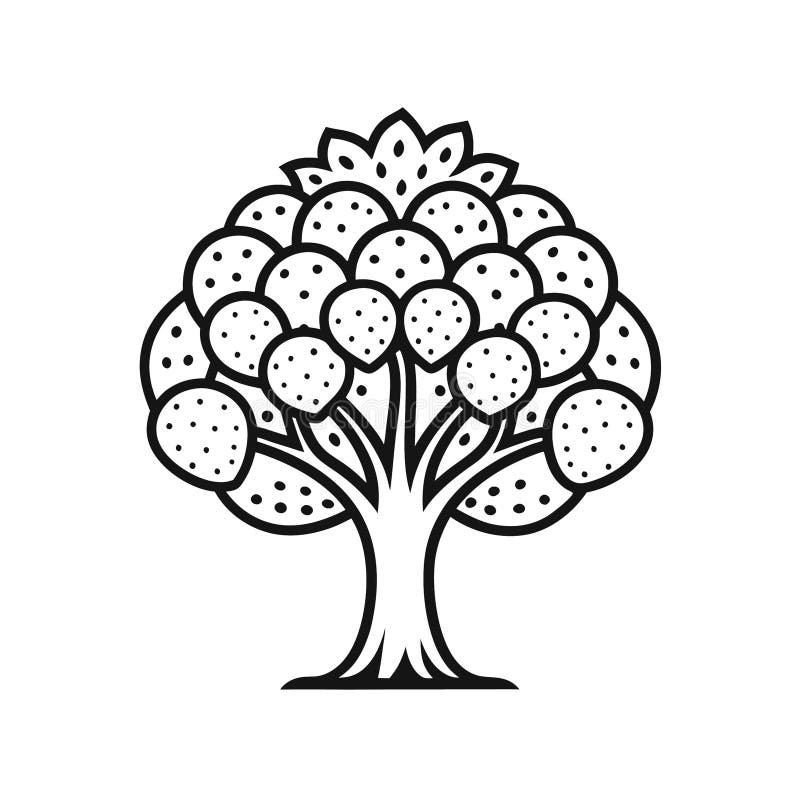 Artistic Strawberry Tree Design Stock Illustration - Illustration of ...