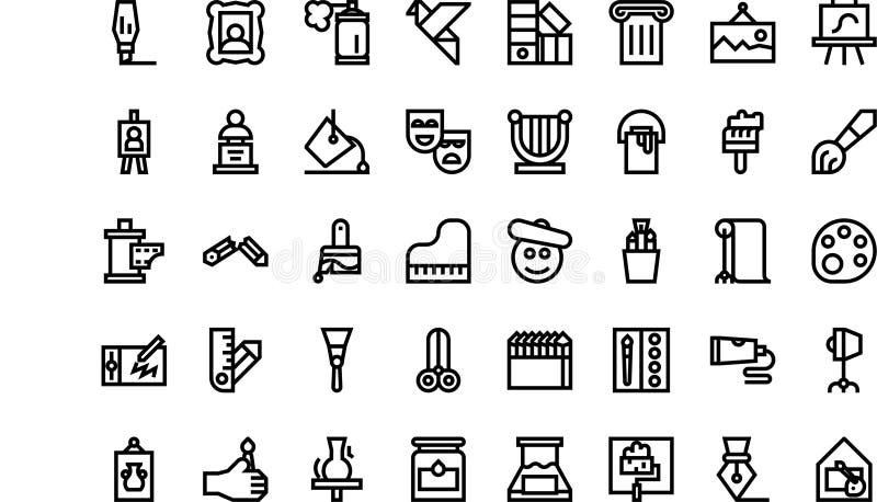 Artistic Studio Icons High-Quality Vector Icons Collection with ...