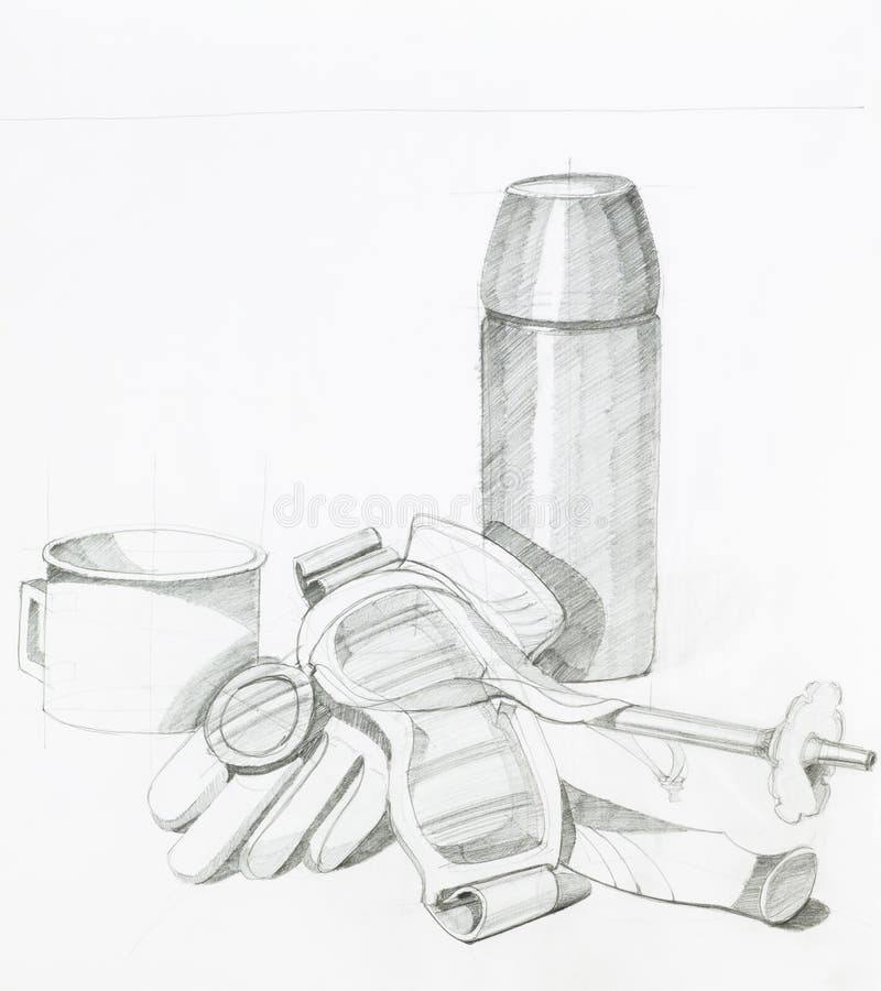 Artistic study of objects stock illustration. Illustration of imagining ...