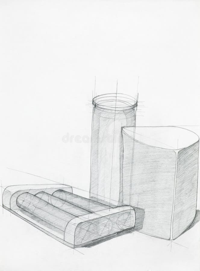 Artistic study of objects stock illustration. Illustration of craft ...