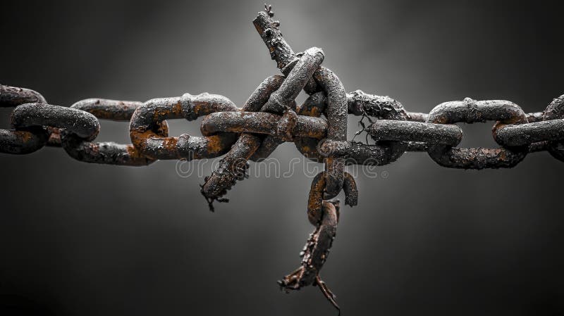 Artistic Study of Rusted Chain Links in Black and White Textural ...