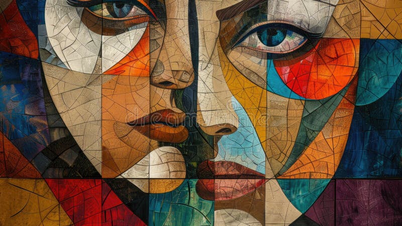 Artistic style cubism stock illustration. Illustration of shape - 325837537