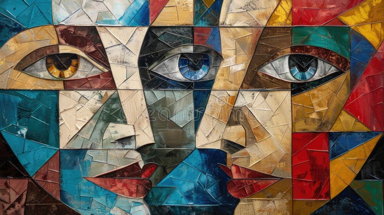 Artistic Style Cubism,people, Art and Style. Stock Illustration ...