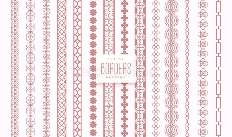 Artistic Style Set of Lace Pattern Border Banner Designs Stock ...