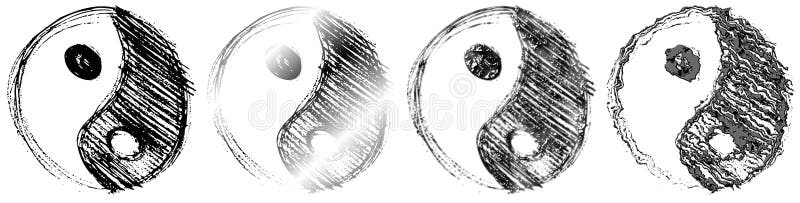 Set of Artistic Tao Isolated Stock Photo - Illustration of female ...