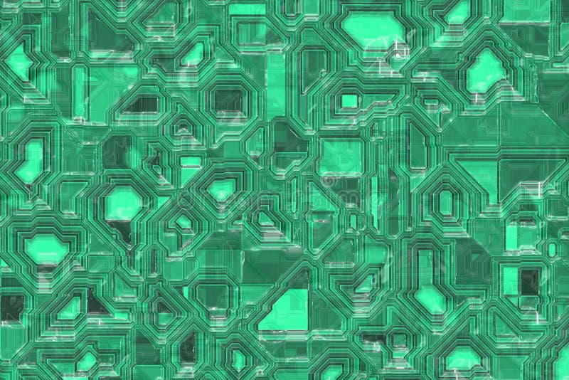 Cute Teal, Sea-green Hi-tech Computer Pattern Digital Graphic ...