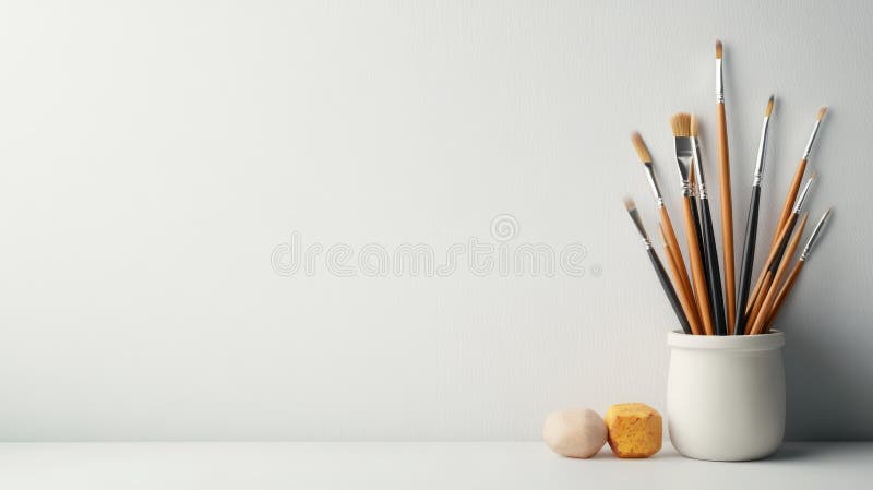 Artistic Tools Arranged in a Clean Space, Perfect for Inspiring ...