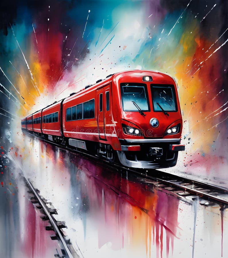 Artistic Train in Dynamic Motion Stock Image - Image of rail, kinetic ...