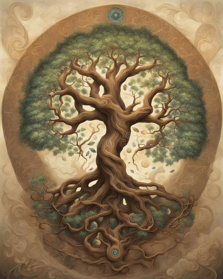Artistic Tree of Life stock illustration. Illustration of ...