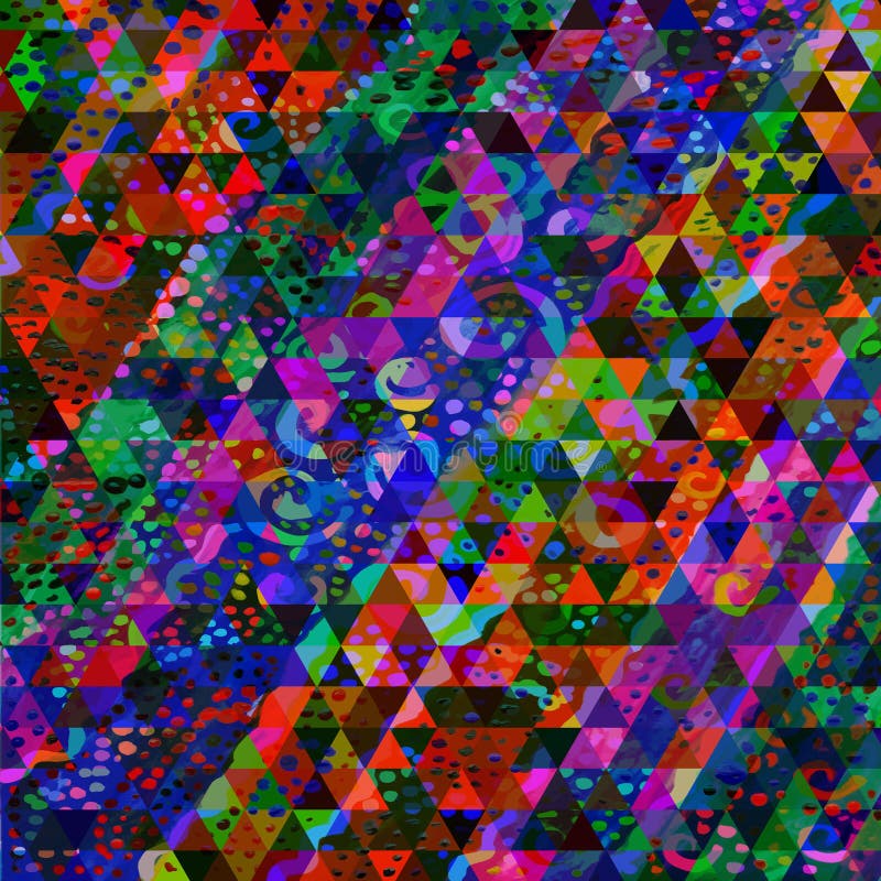 Artistic Triangle Mosaic Bright Picture Stock Vector - Illustration of ...