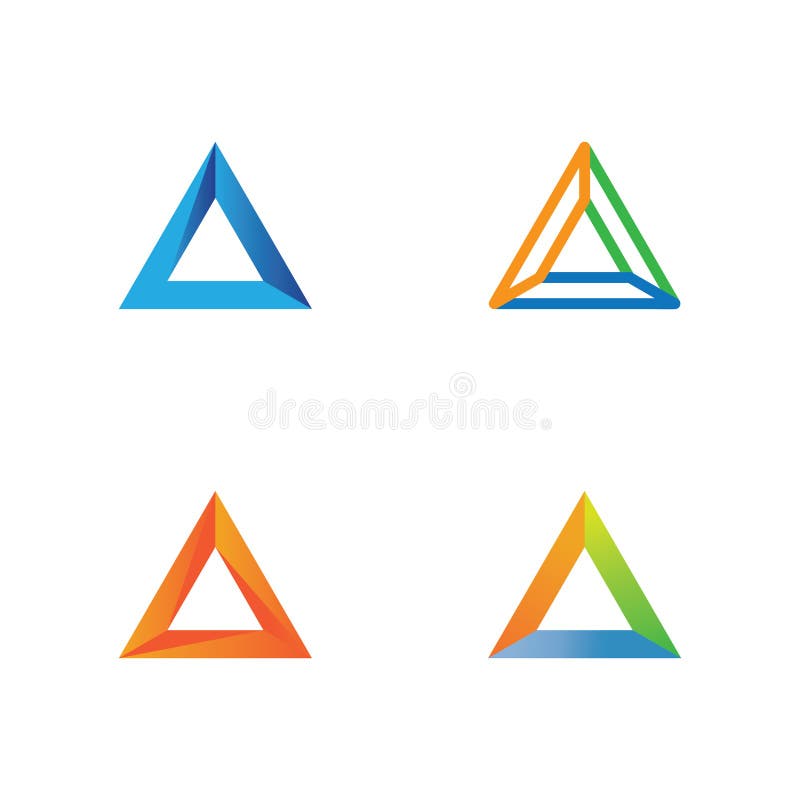 Artistic Triangle Shape Symbol Design with Sleek Lines for Business ...