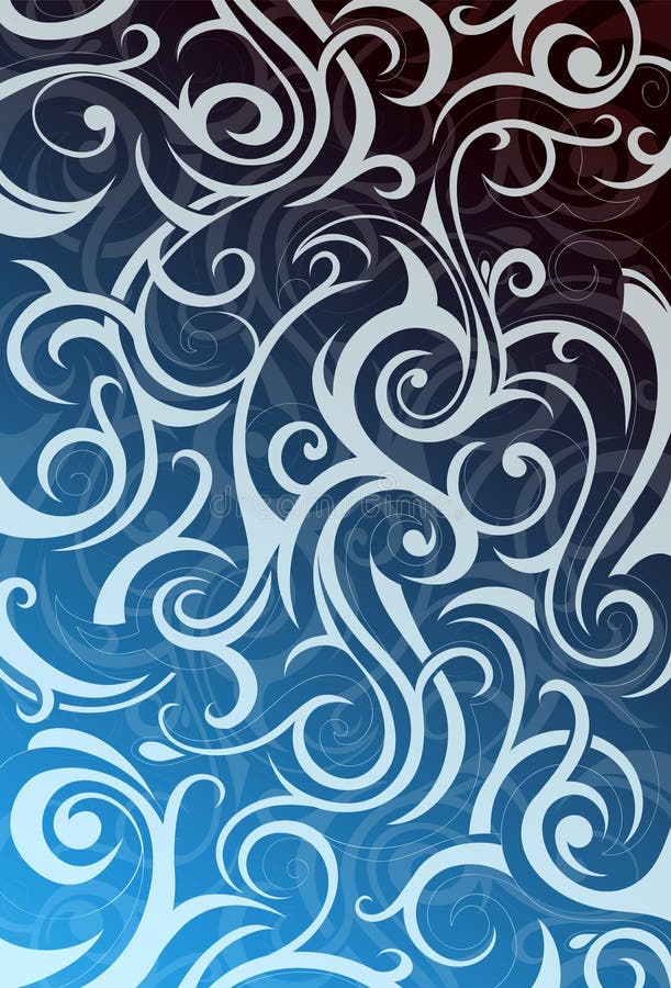 Tribal wave pattern stock vector. Illustration of artistic - 13439010