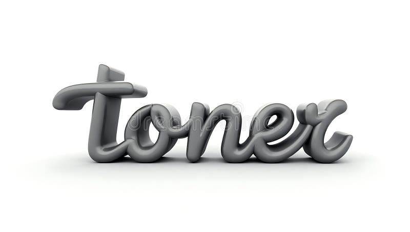 Artistic Typography Representation of the Word Toner in a High-contrast ...
