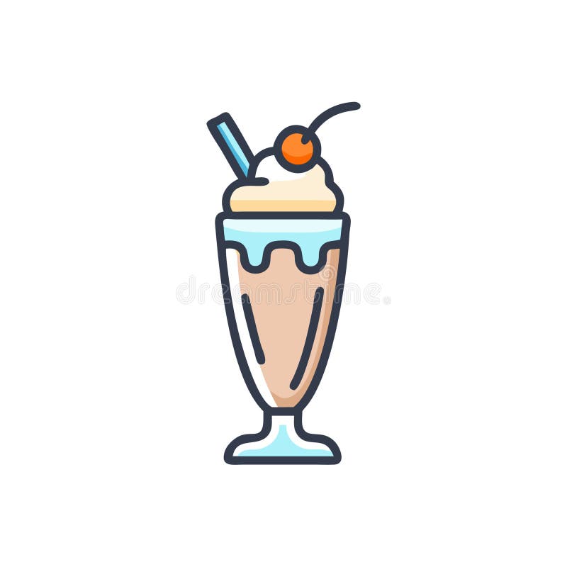 Artistic Vanilla Milkshake Design Stock Vector - Illustration of ...